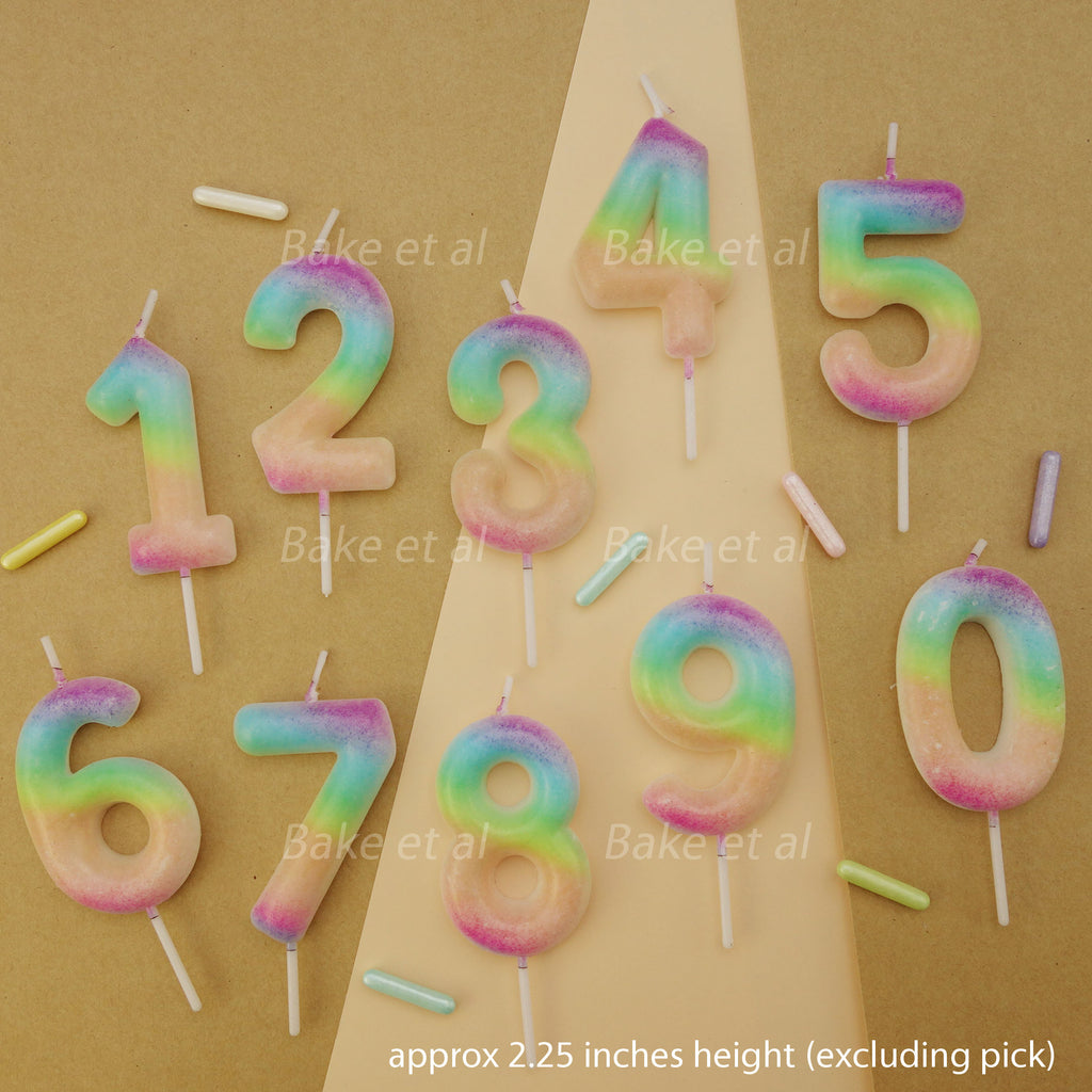 candle number rainbow – bake